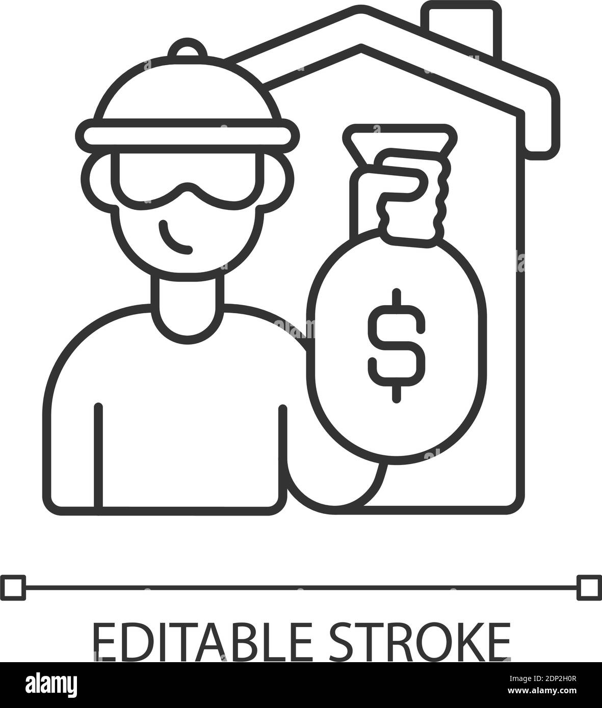 Theft linear icon Stock Vector Image & Art - Alamy