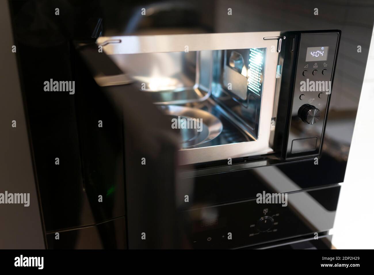 Food in microwave oven close up hi-res stock photography and images - Alamy