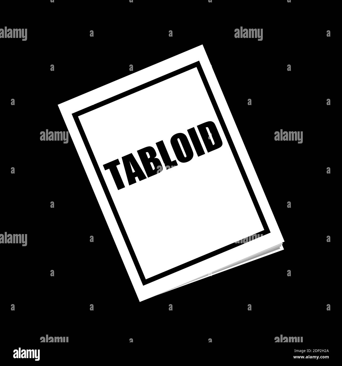 Tabloid -front page of newspaper. Print media with news. Vector ...