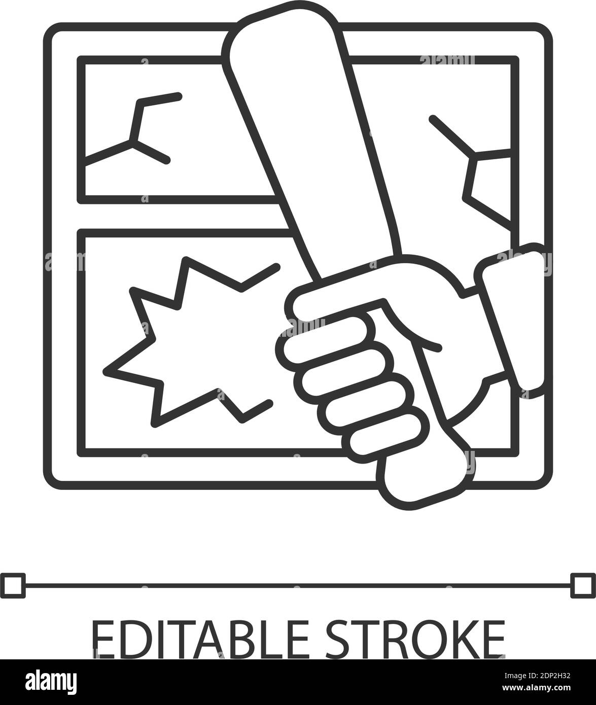 Smashed window house Stock Vector Images - Alamy