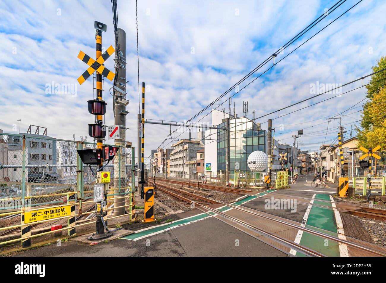 tokyo, japan - december 06 2020: The last and unique level crossing of ...