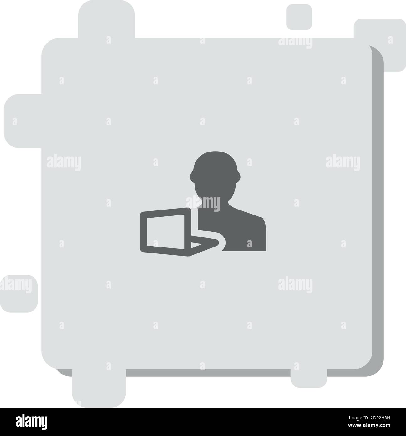 man and laptop vector icon modern simple vector illustration Stock ...
