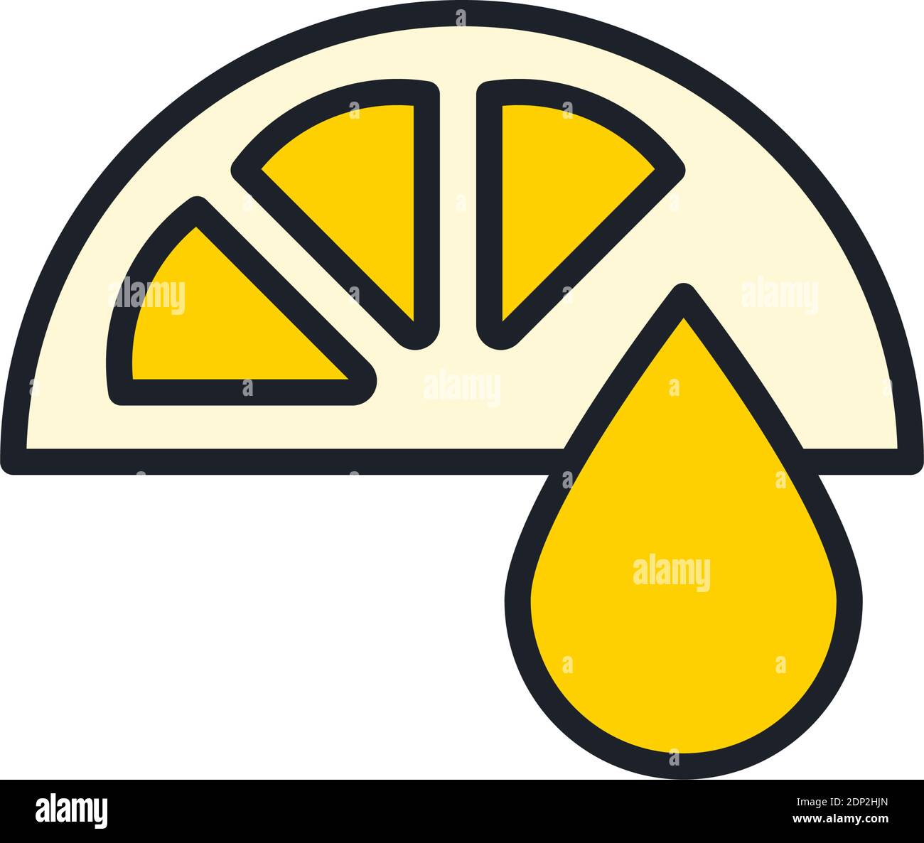Fresh lemon juice, orange juice icon. Linear color icon, contour, shape ...