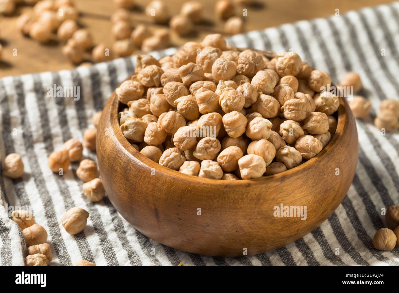Dry Organic Chickpea Garbanzo Beans in a Bowl Stock Photo - Alamy