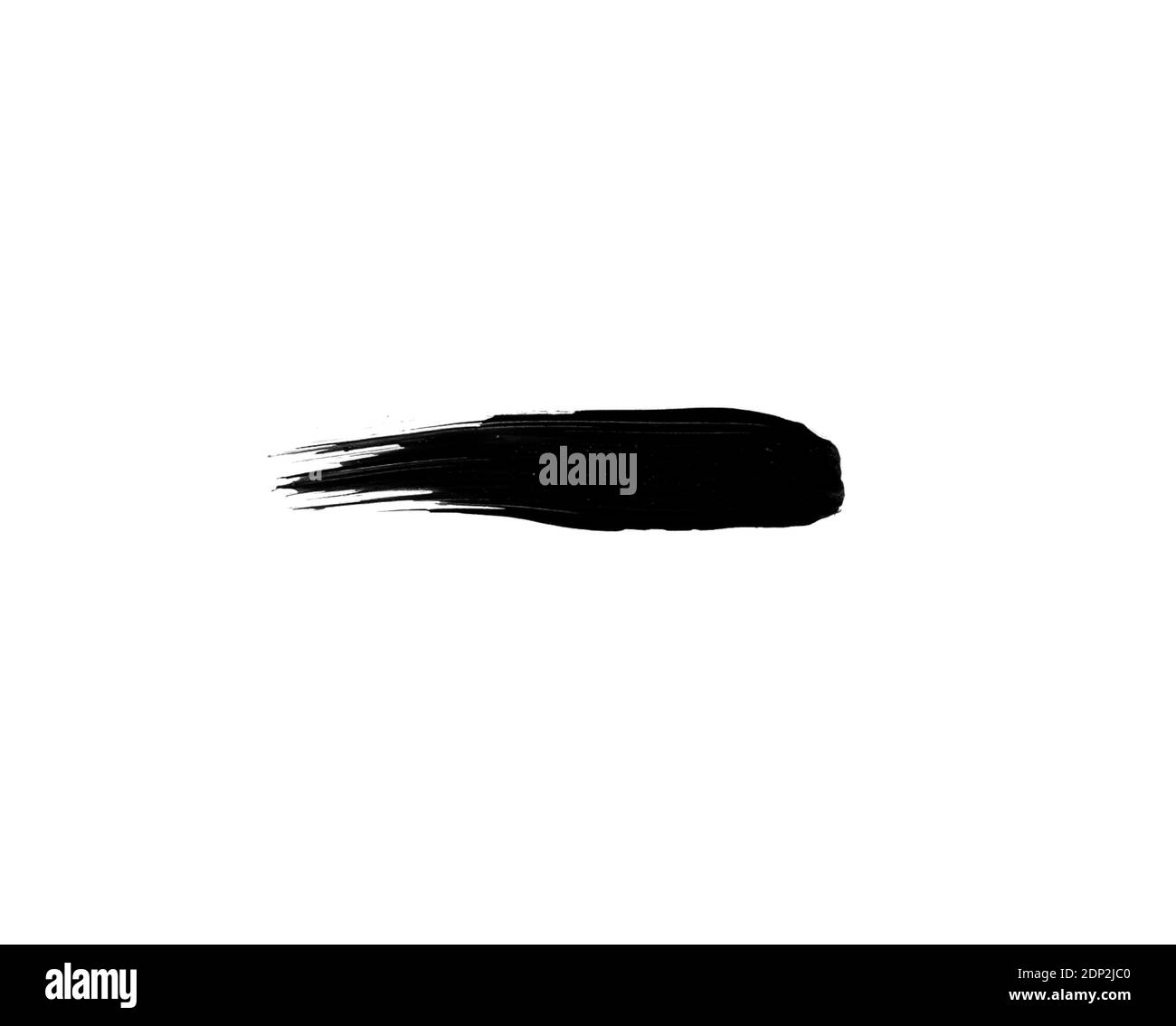 Black ink stroke brush islated on white background Stock Photo - Alamy