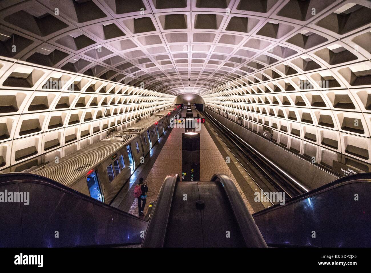 Washington DC Metro System Platform during Coronavirus COVID-19 ...