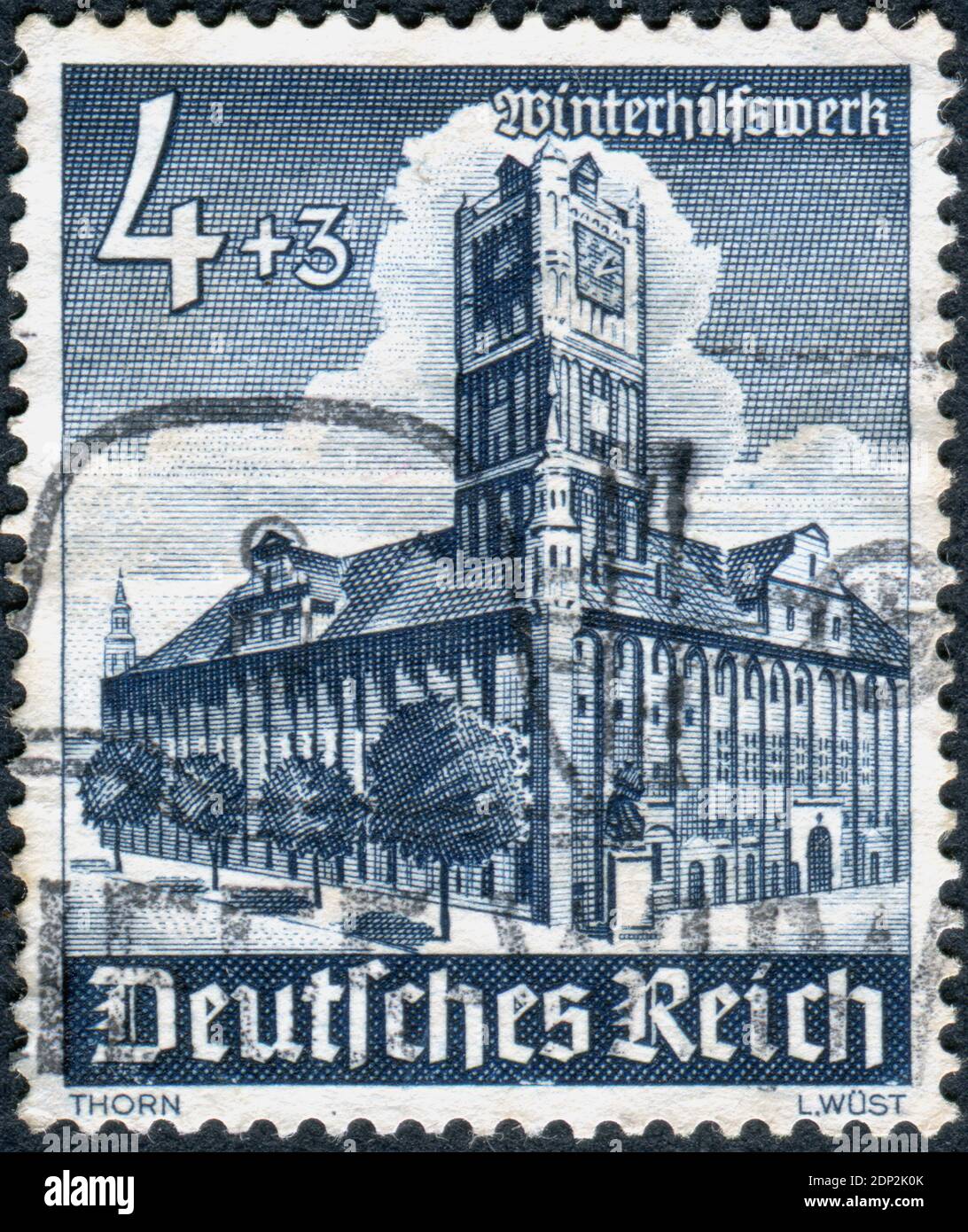 GERMANY - CIRCA 1940: Postage stamp printed in Germany, issue Winter ...