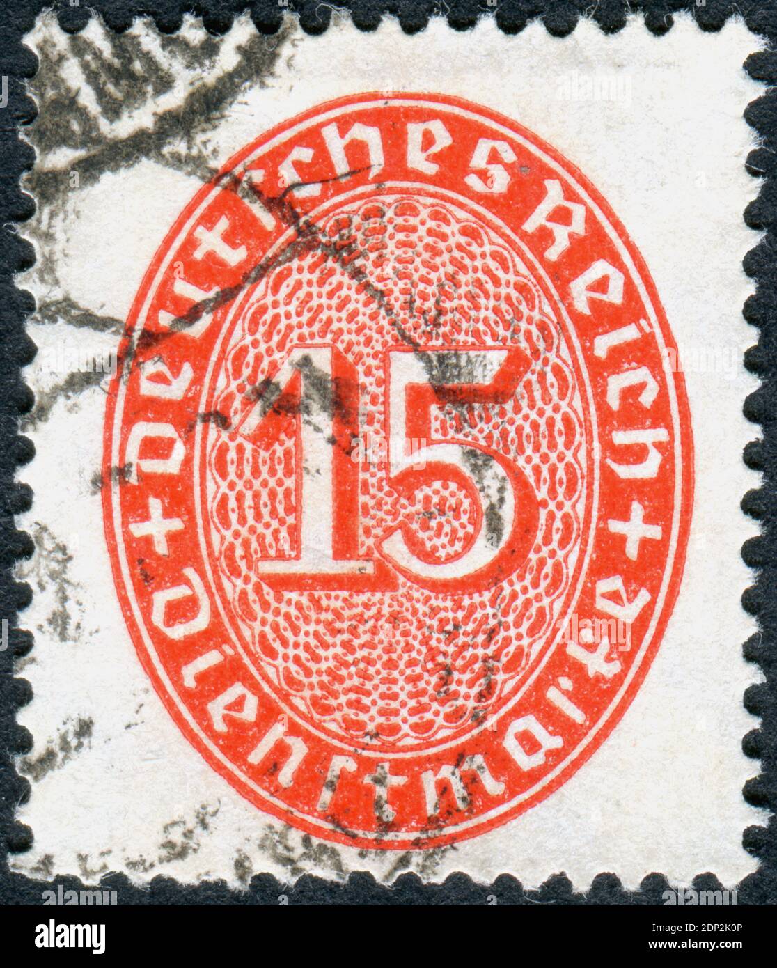 GERMANY - CIRCA 1927: Postage stamp (official stamp) printed in Germany ...