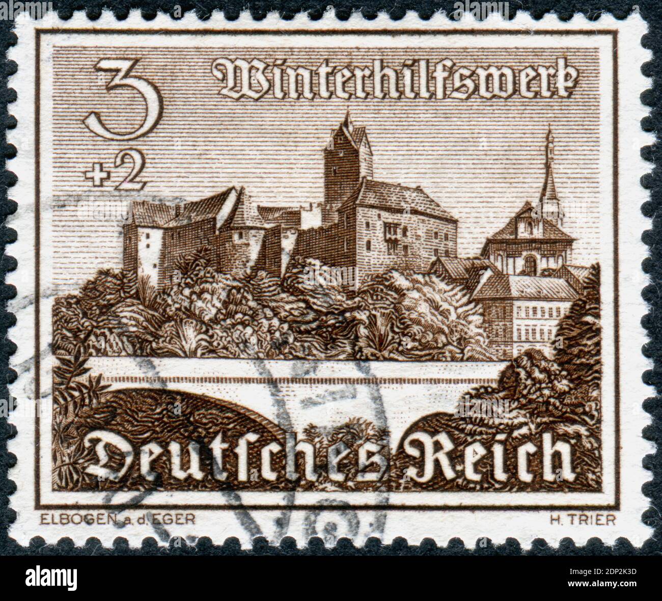 GERMANY - CIRCA 1939: Postage stamp printed in Germany, issue Winter ...