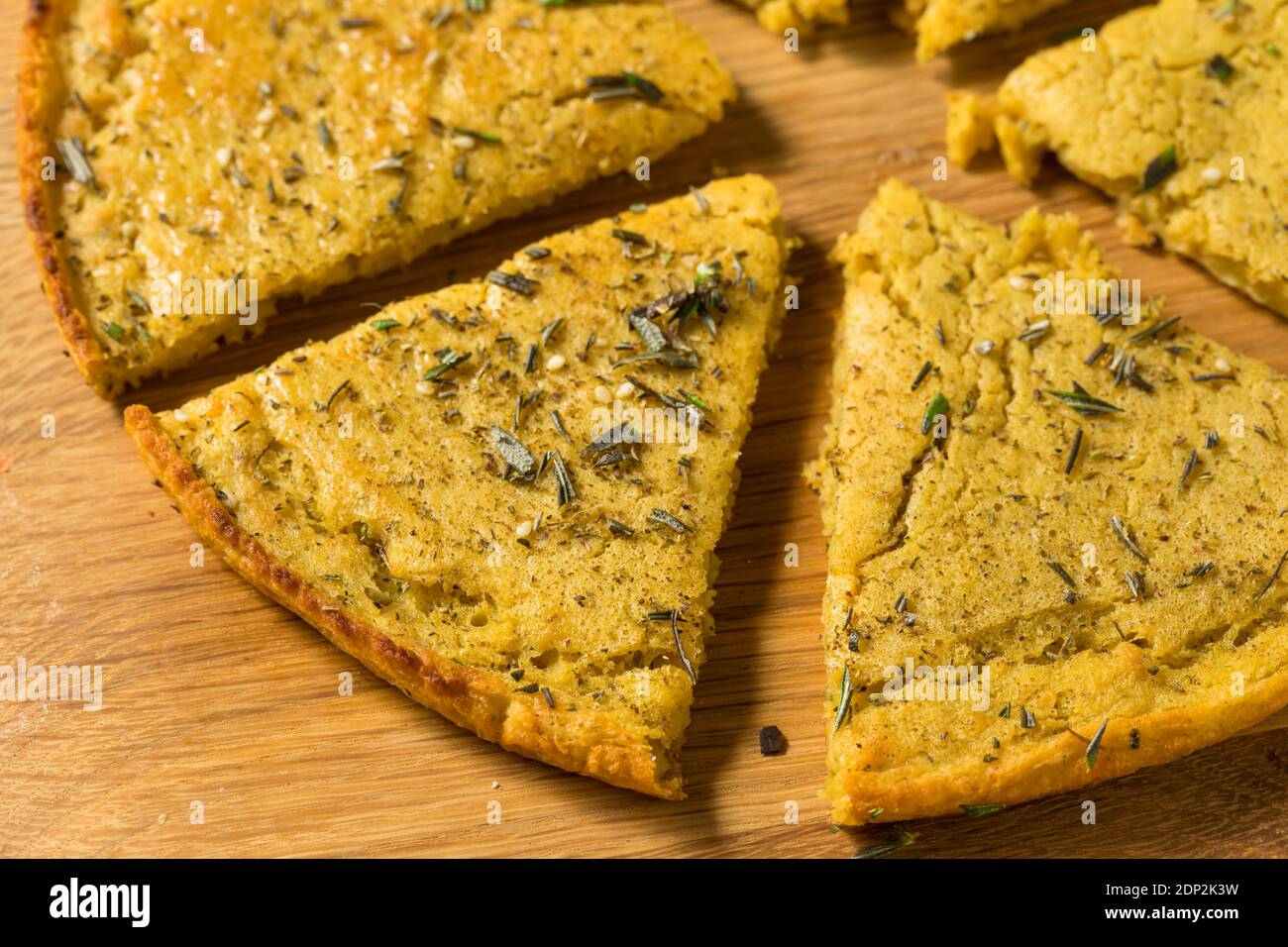 Homemade Italian Chickpea Socca Flatbread with Rosemary and Olive Oil ...