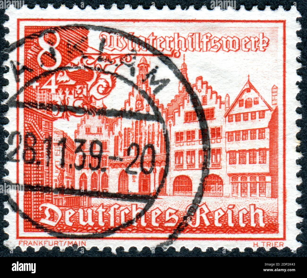 GERMANY - CIRCA 1939: Postage stamp printed in Germany, issue Winter ...