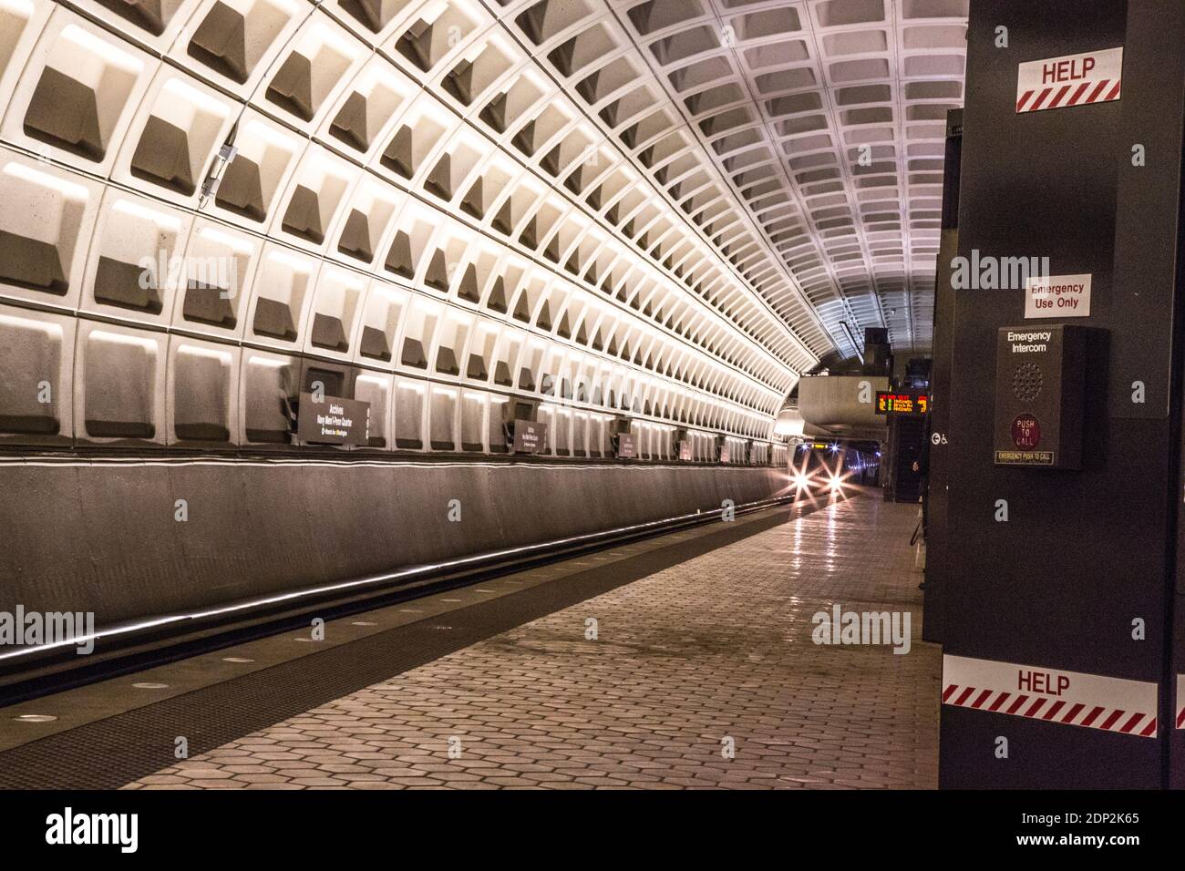 Washington DC Metro System Platform during Coronavirus COVID-19 ...