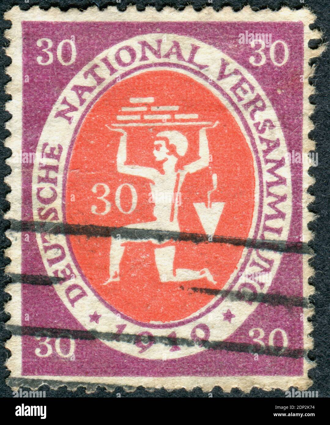 GERMANY - CIRCA 1920: A postage stamp printed in Germany, Republic ...