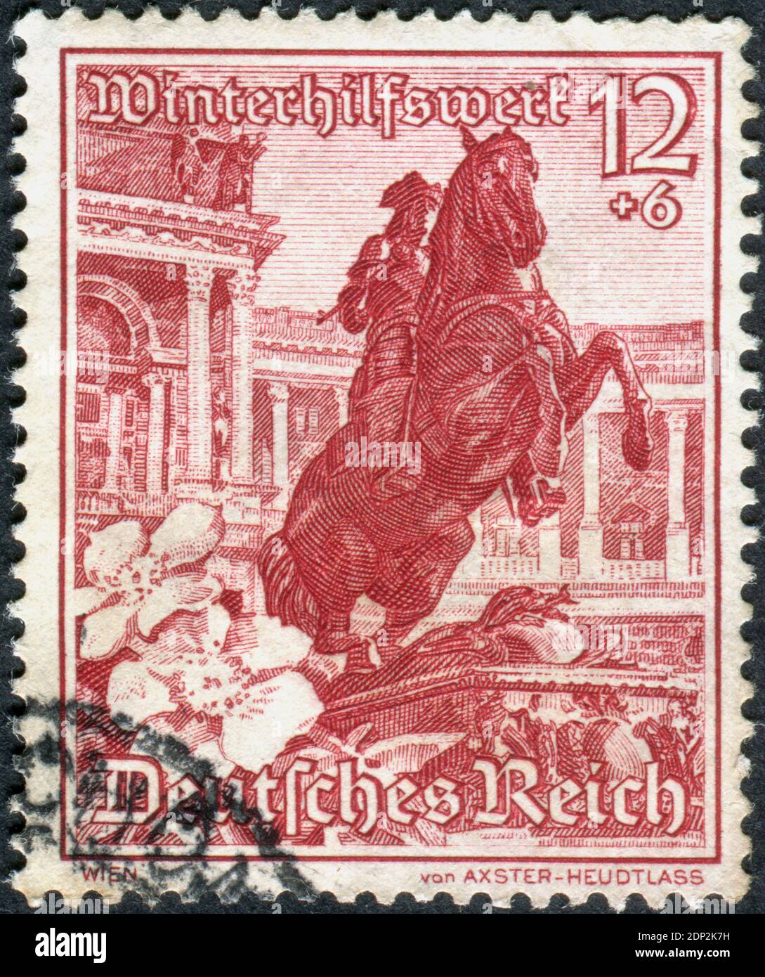 GERMANY - CIRCA 1938: Postage stamp printed in Germany, issue Winter ...