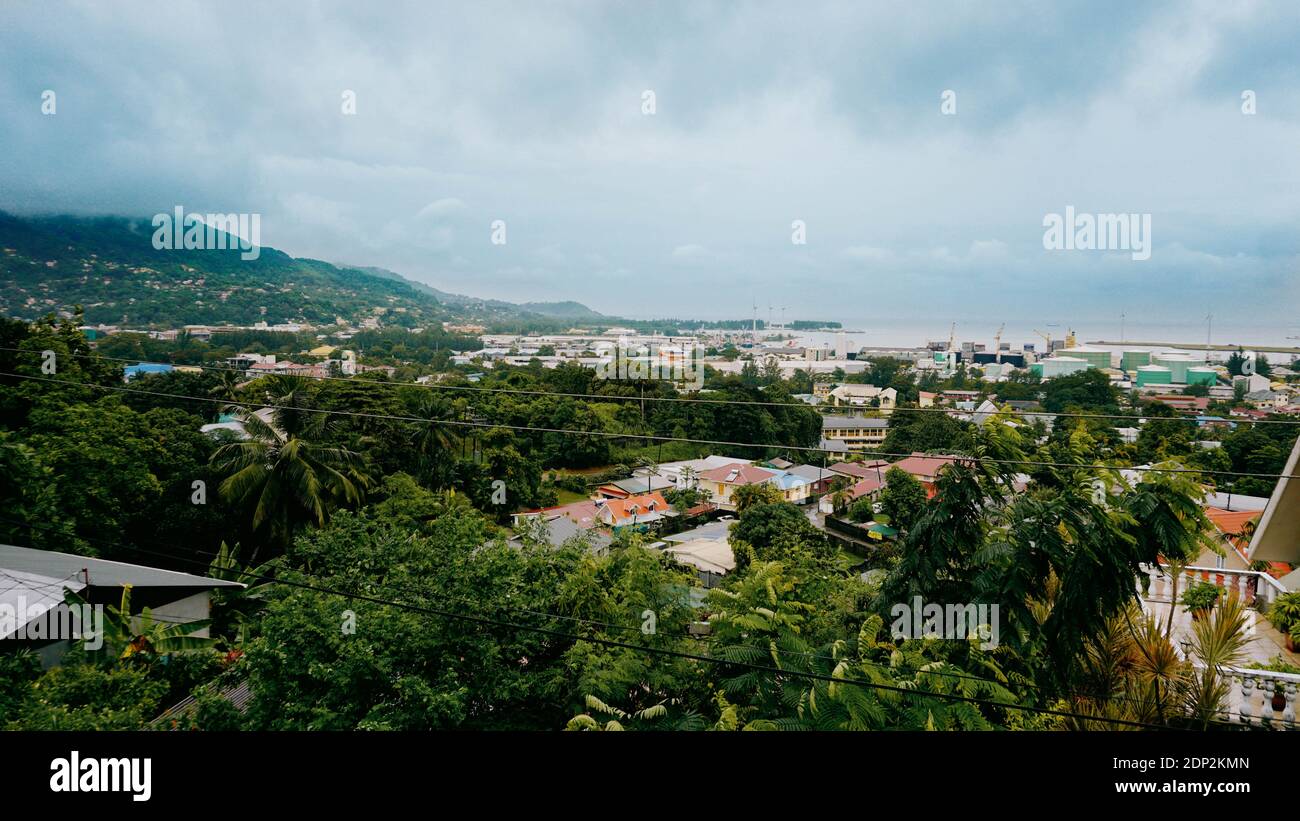 Victoria - Seychelles panoramic picture Stock Photo - Alamy