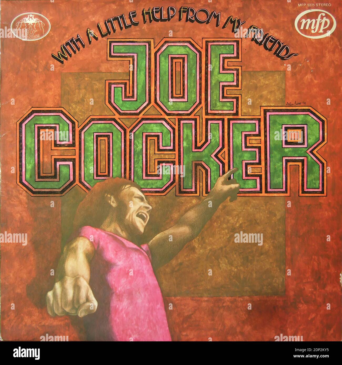 Joe Cocker - With A Little Help From My Friends - Vintage vinyl album cover Stock Photo - Alamy