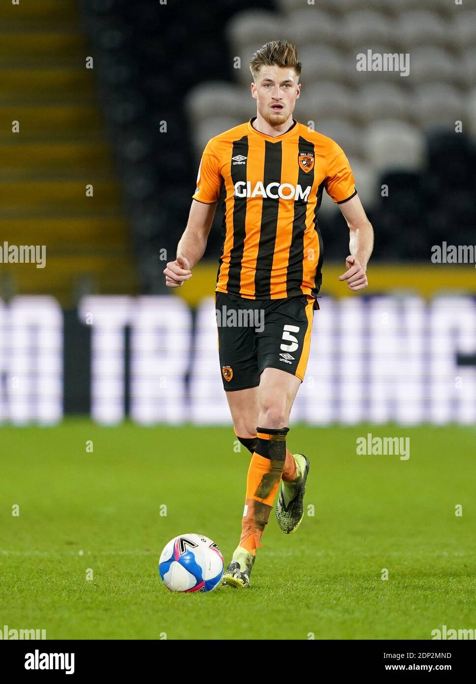 Hull City's Reece Burke during the Sky Bet League One match at the KCOM ...