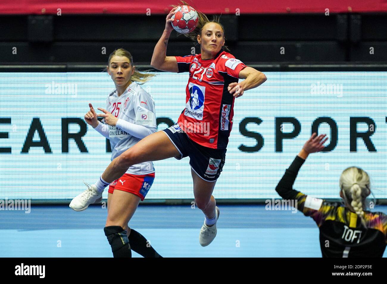 HERNING, DENMARK - DECEMBER 18: Trine Jensen Ostergaard of Denmark ...