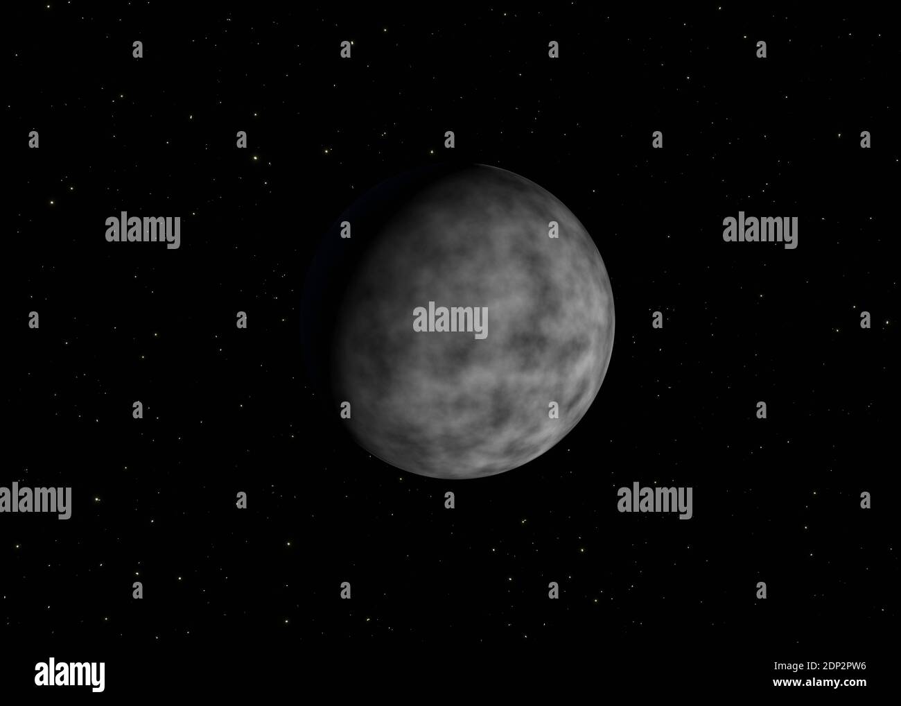 cold uninhabited unknown planet without atmosphere, dead planet, 3d ...