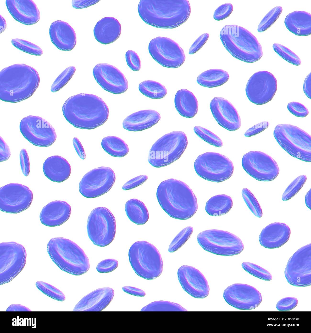 blue blood cells seamless pattern. 3d illustration Stock Photo - Alamy