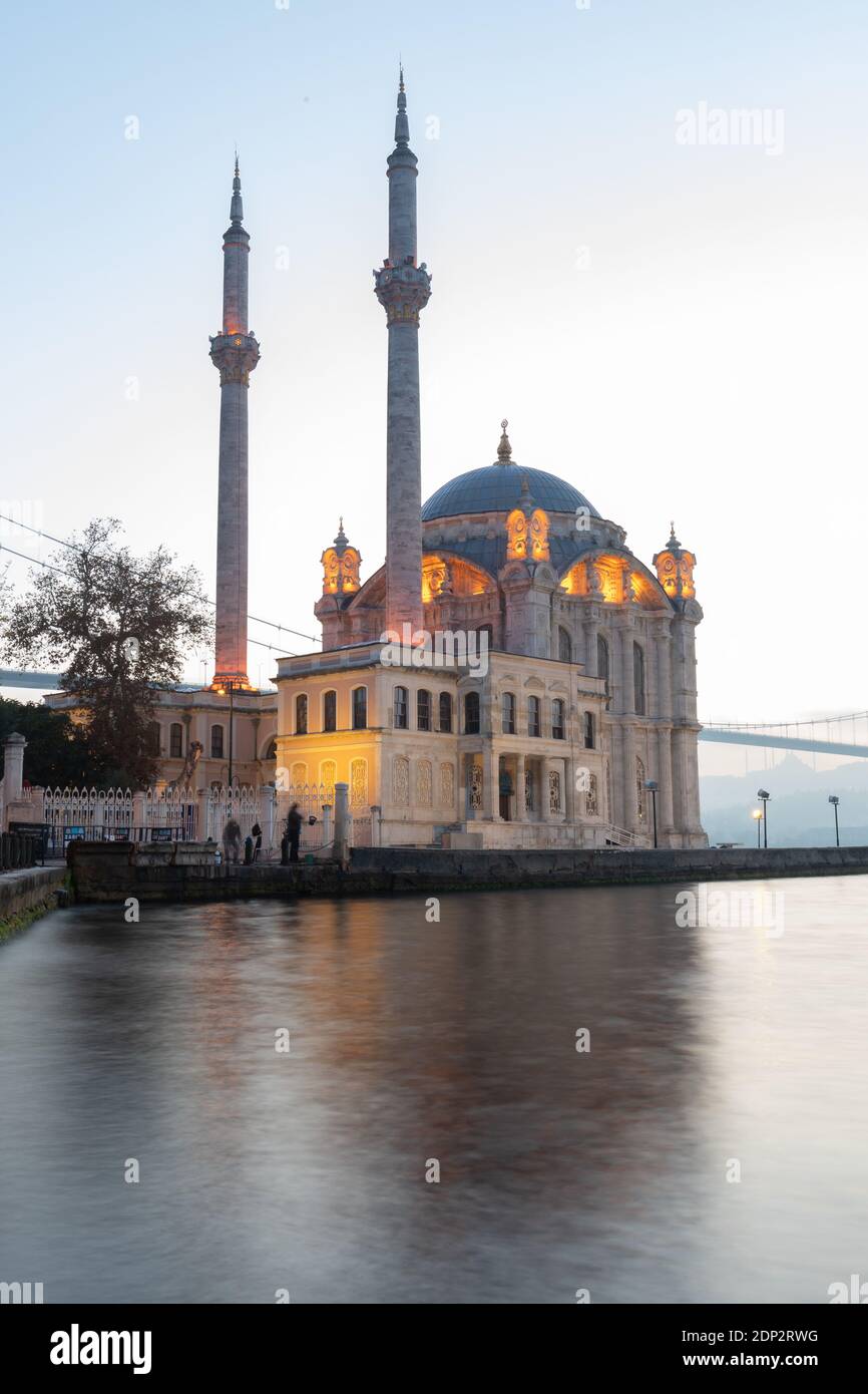 Ortakoy Buyuk Mecidiye Mosque in Istanbul City, Turkey Stock Photo - Alamy