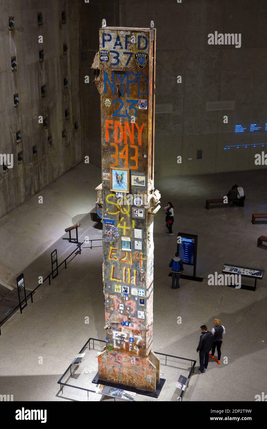 The 'Last Column', a 58-ton welded piece of plated steel which became a ...