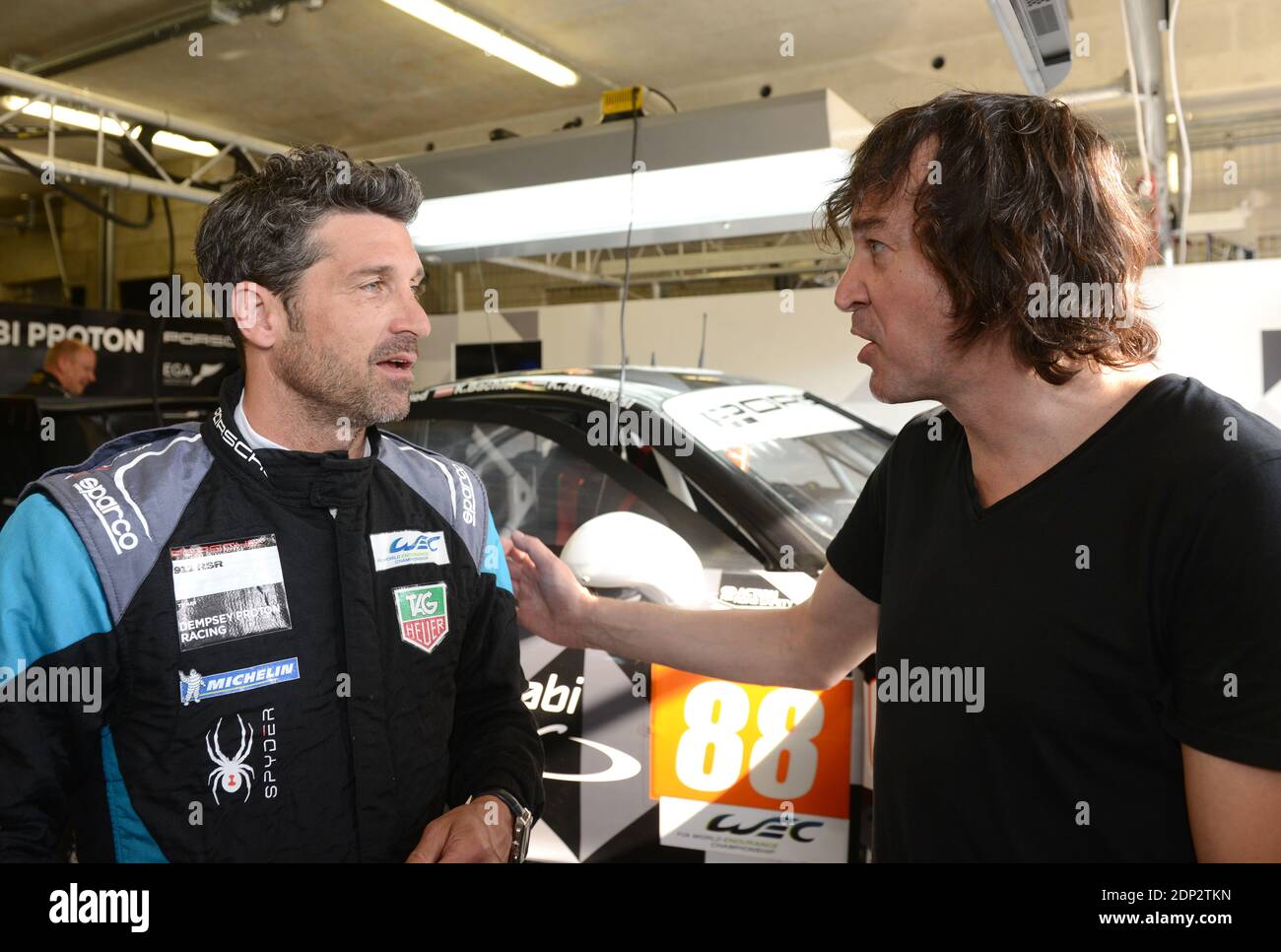 Singer Cali pays a visit to Patrick Dempsey, Porsche 911 RSR team ...