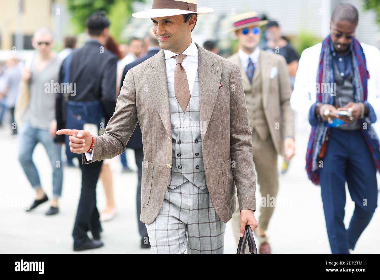 Street style, Bureza arriving at Pitti Uomo 88 in Florence, Italy, on June 17th, 2015. Photo by ...