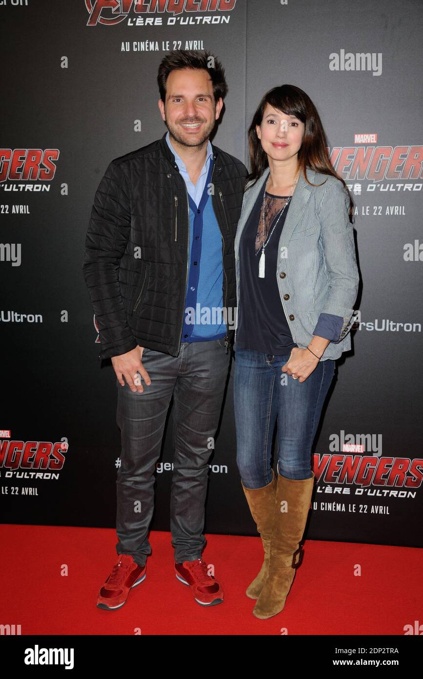 Christophe Michalak and Delphine McCarty at the premiere for Marvel ...