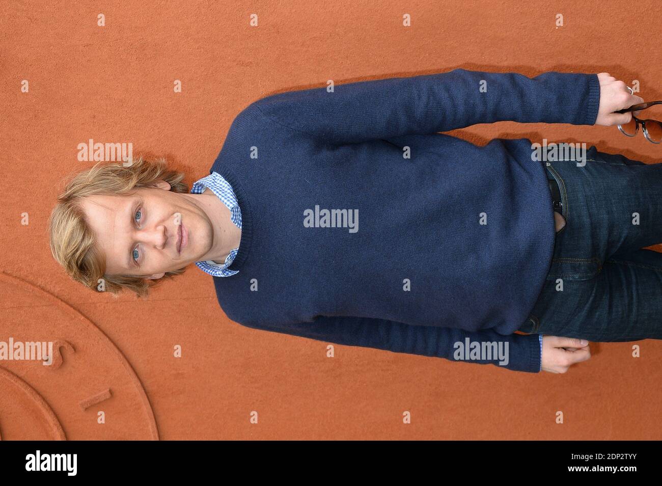 Alex Lutz posing at the Village during French Tennis Open at Roland ...