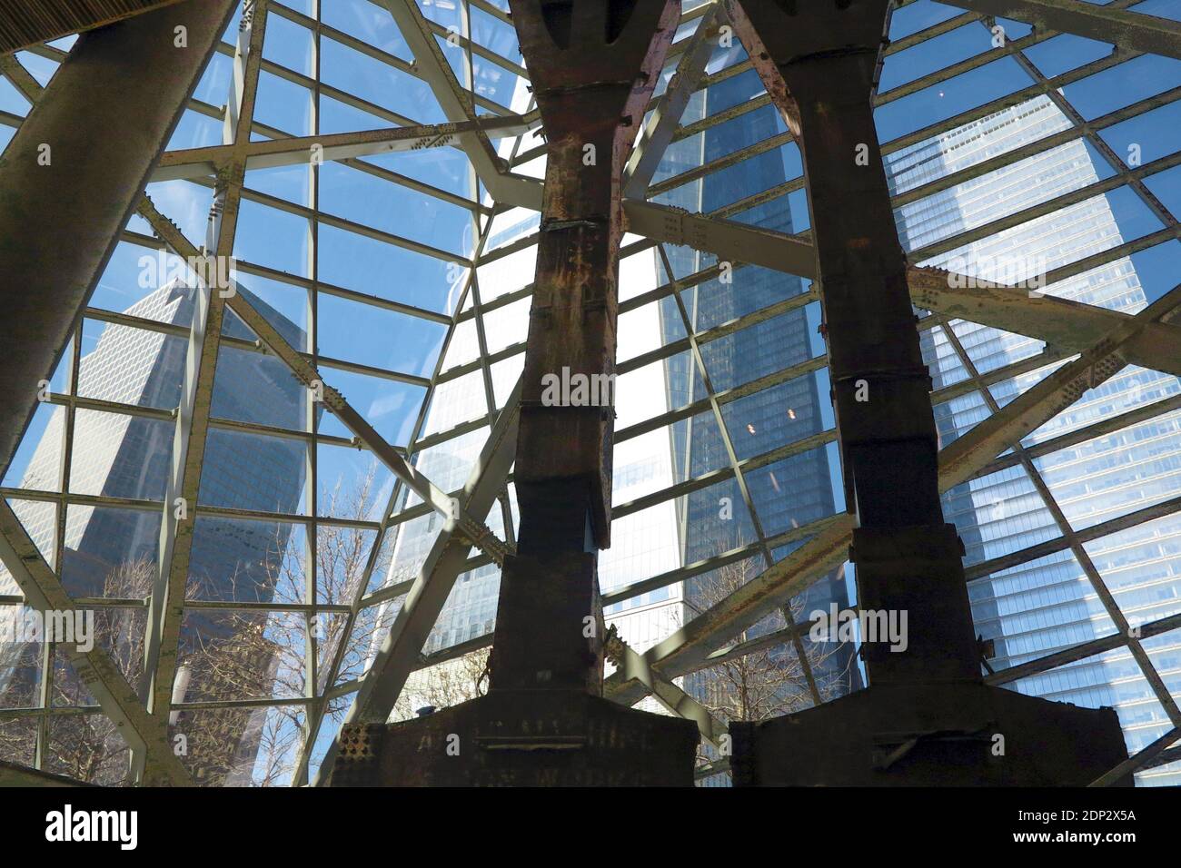 Structural remnants, two beams from the Twin Towers, are on display at ...