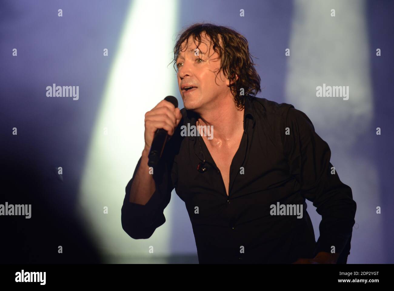 Singer Cali performs on stage ahead of the 83rd Le Mans 24 hours ...