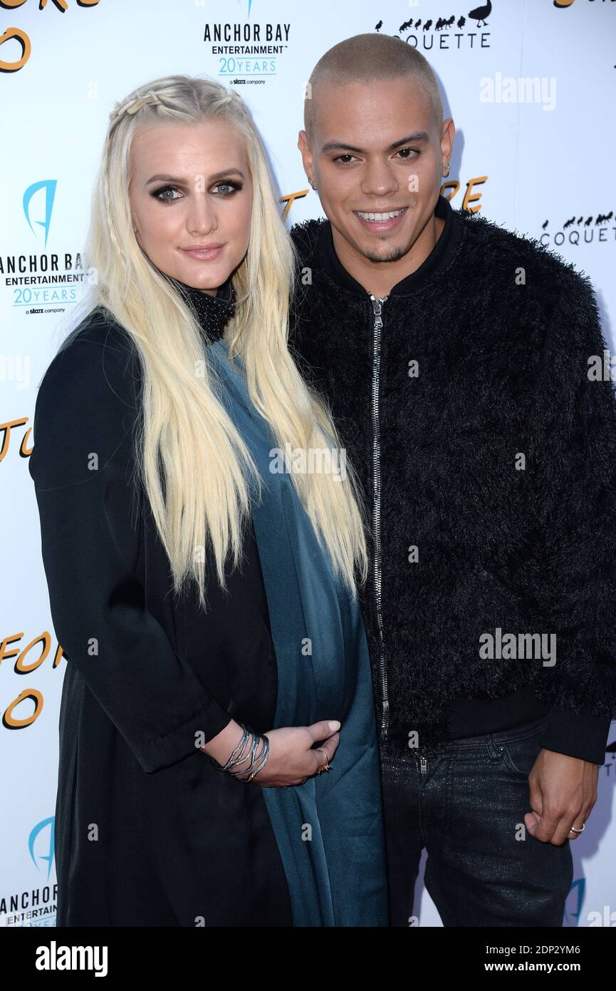 Ashlee Simpson and Evan Ross attend the screening of Just Before I Go ...