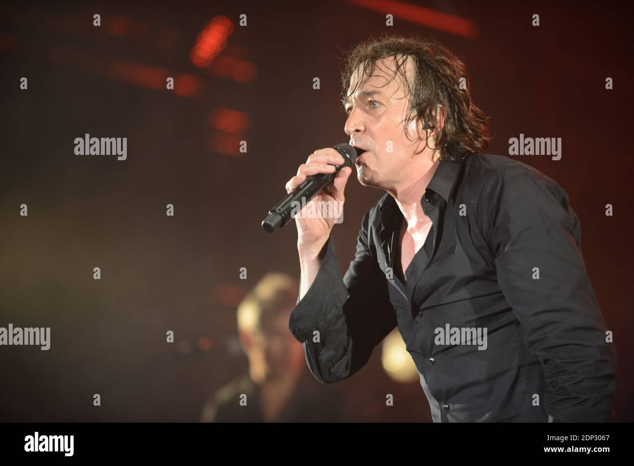 Singer Cali performs on stage ahead of the 83rd Le Mans 24 hours ...