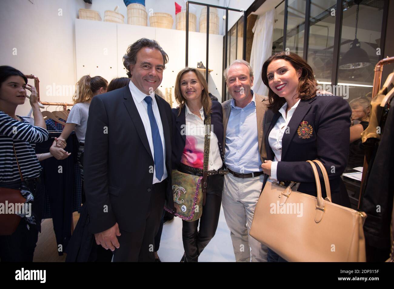 Luc Chatel, Christophe Chenut and wives pictured in Ines de la ...