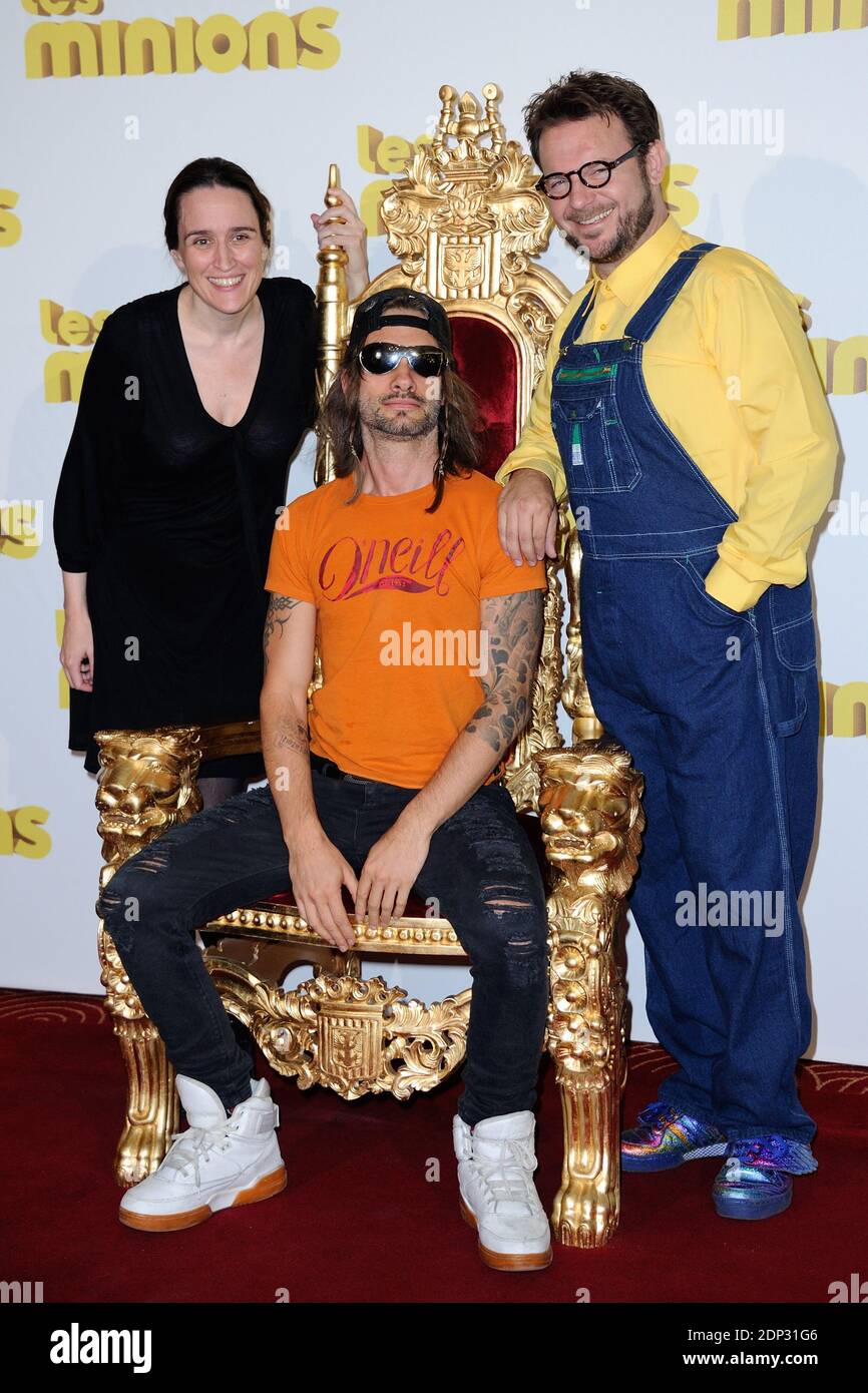 Singer Frah (Shaka Ponk) attending the premiere for the film Minions ...