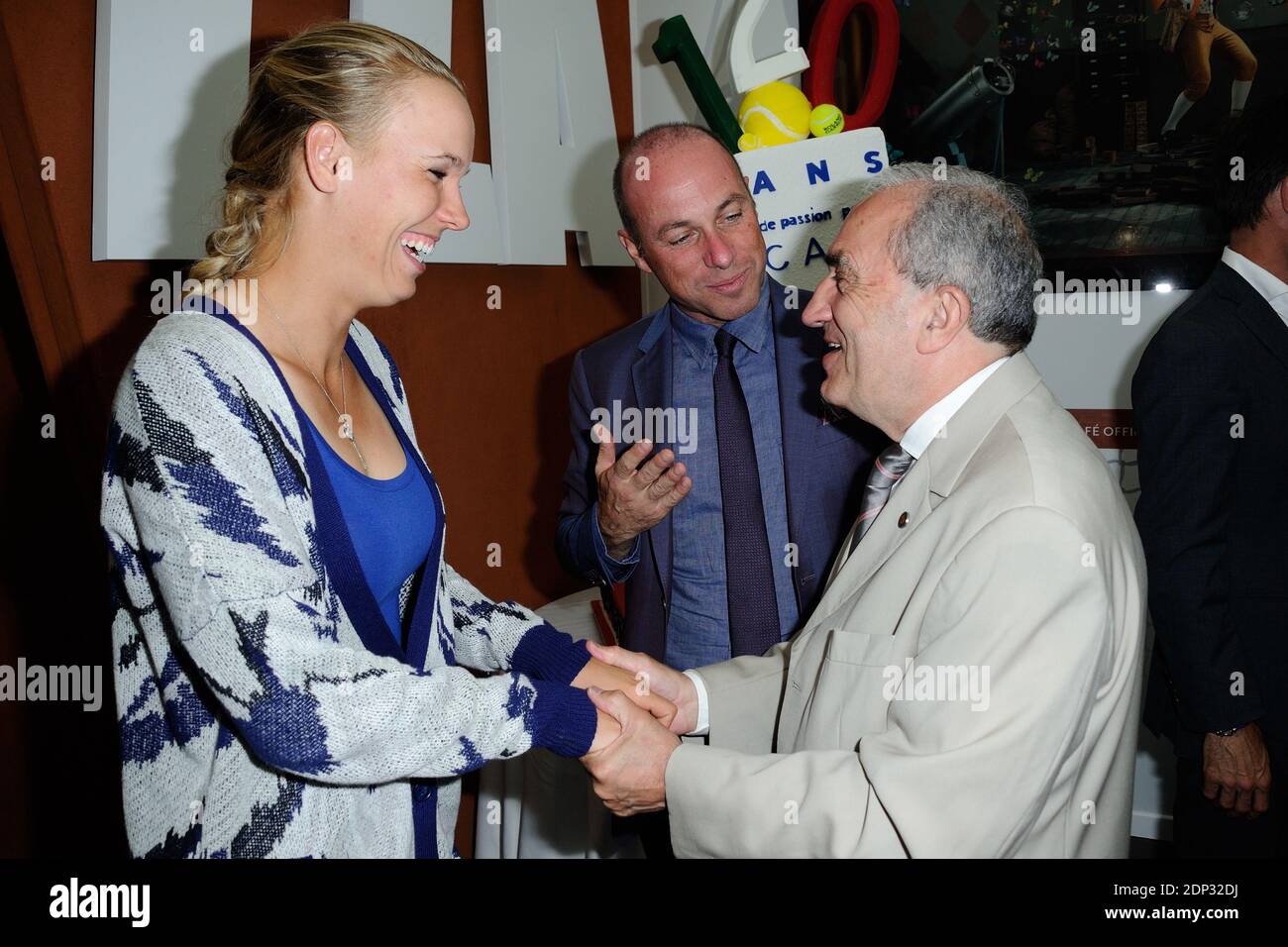 Caroline Wozniacki, Giuseppe Lavazza and Jean Gachassin attending the ...