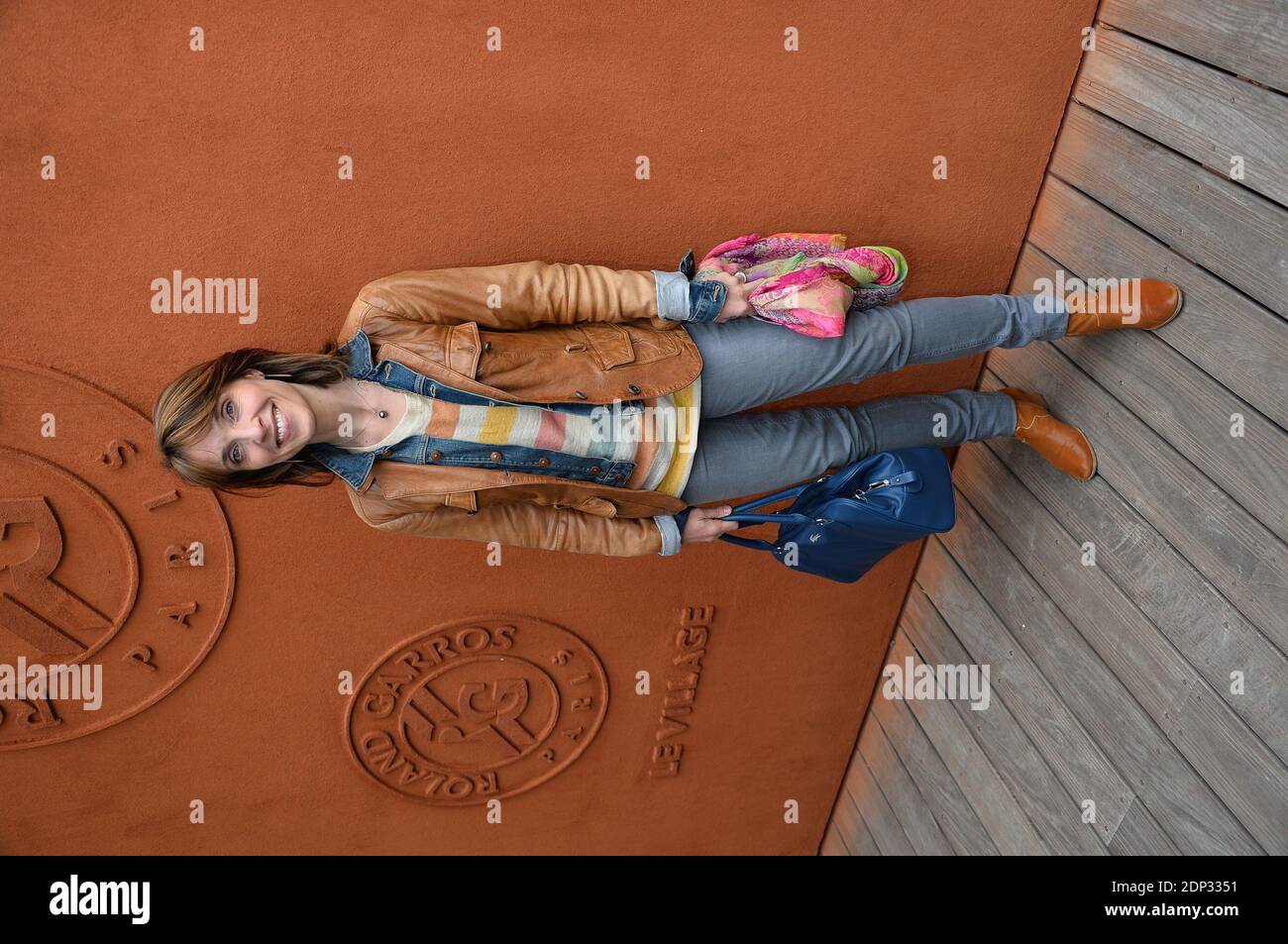 Alix Poisson posing at the Village during French Tennis Open at Roland ...