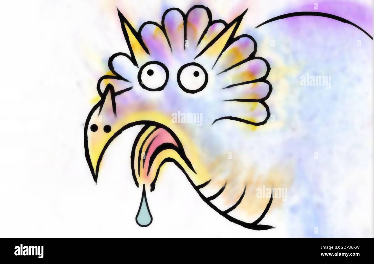 Goofy dinosaur cartoon with cross eyes and drool Stock Photo - Alamy