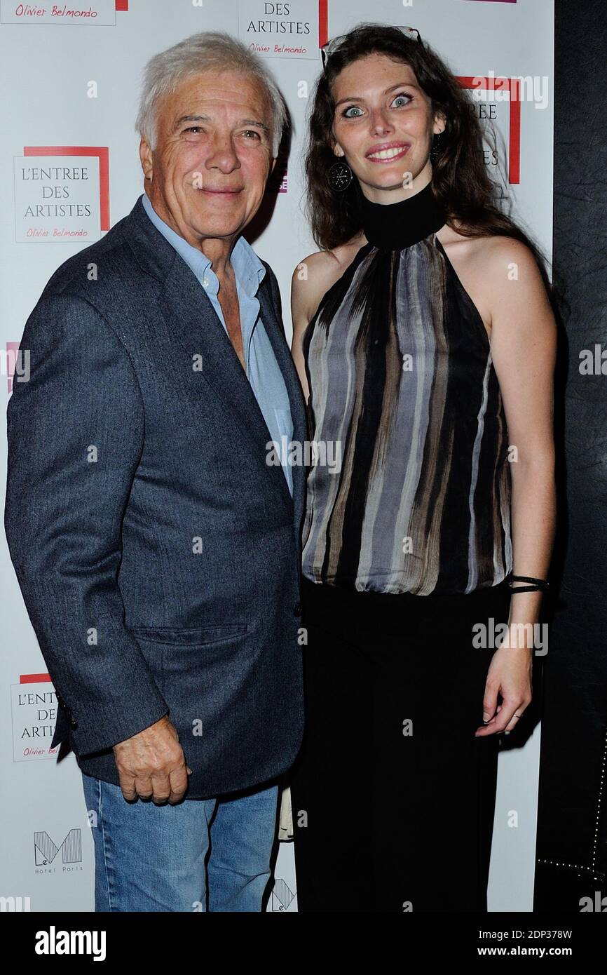 Guy Bedos et Audrey Durante (epouse de Olivier Belmondo) assistent a la ...