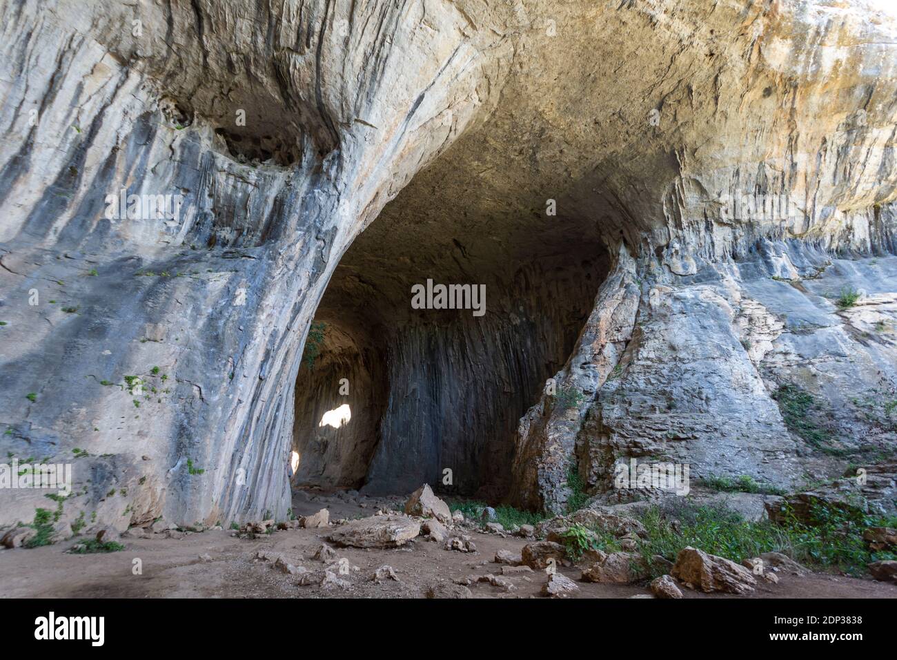 Prohodna cave known as God's eyes near Karlukovo village, Lovech region ...