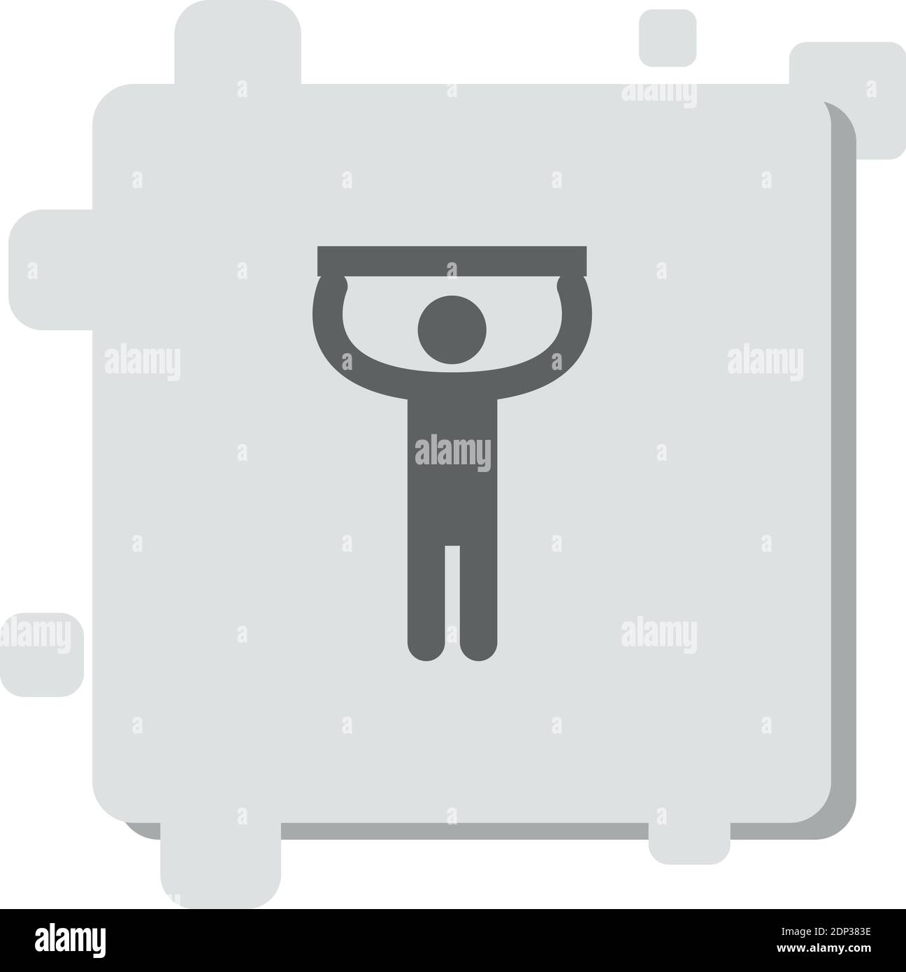 man silhouette touching ceiling vector icon modern simple vector ...