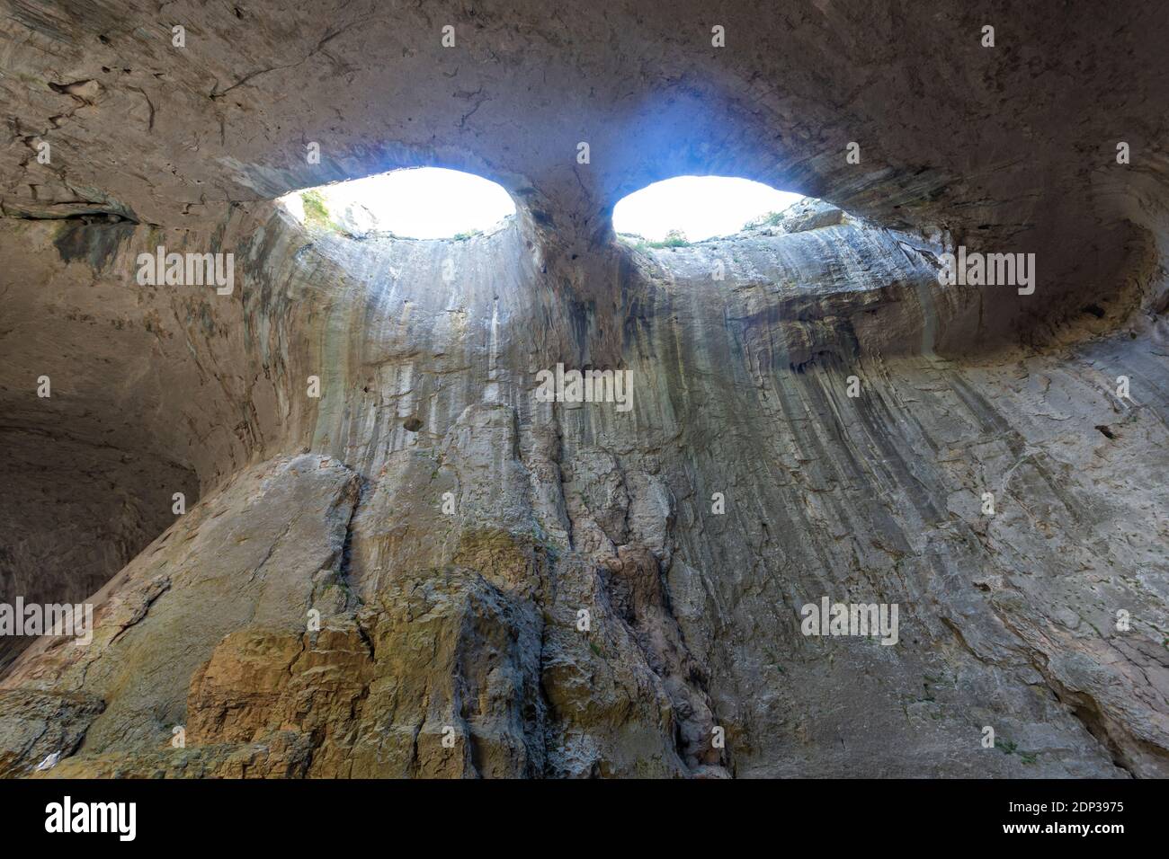 Prohodna cave known as God's eyes near Karlukovo village, Lovech region ...