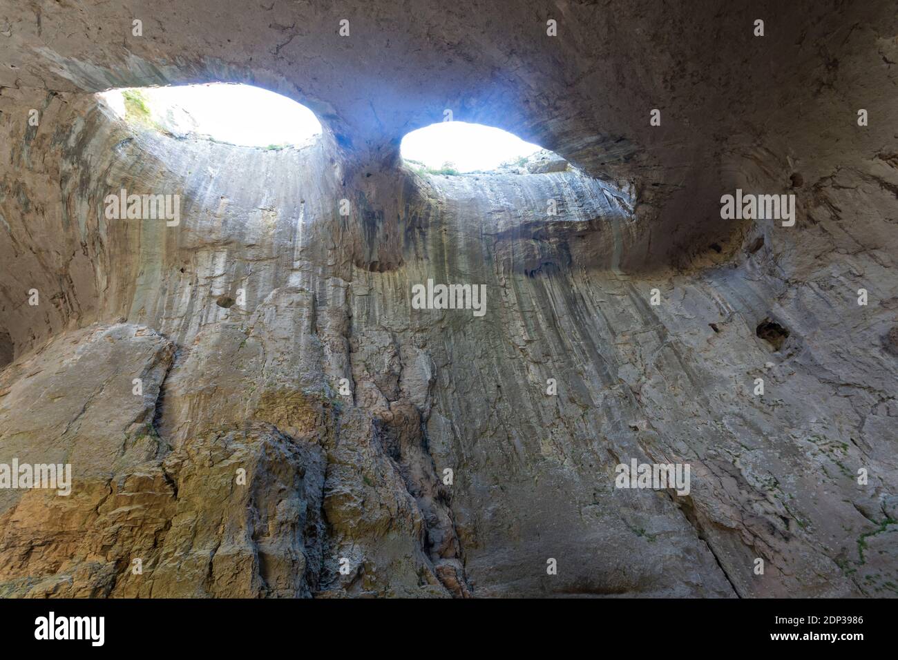 Prohodna cave known as God's eyes near Karlukovo village, Lovech region ...