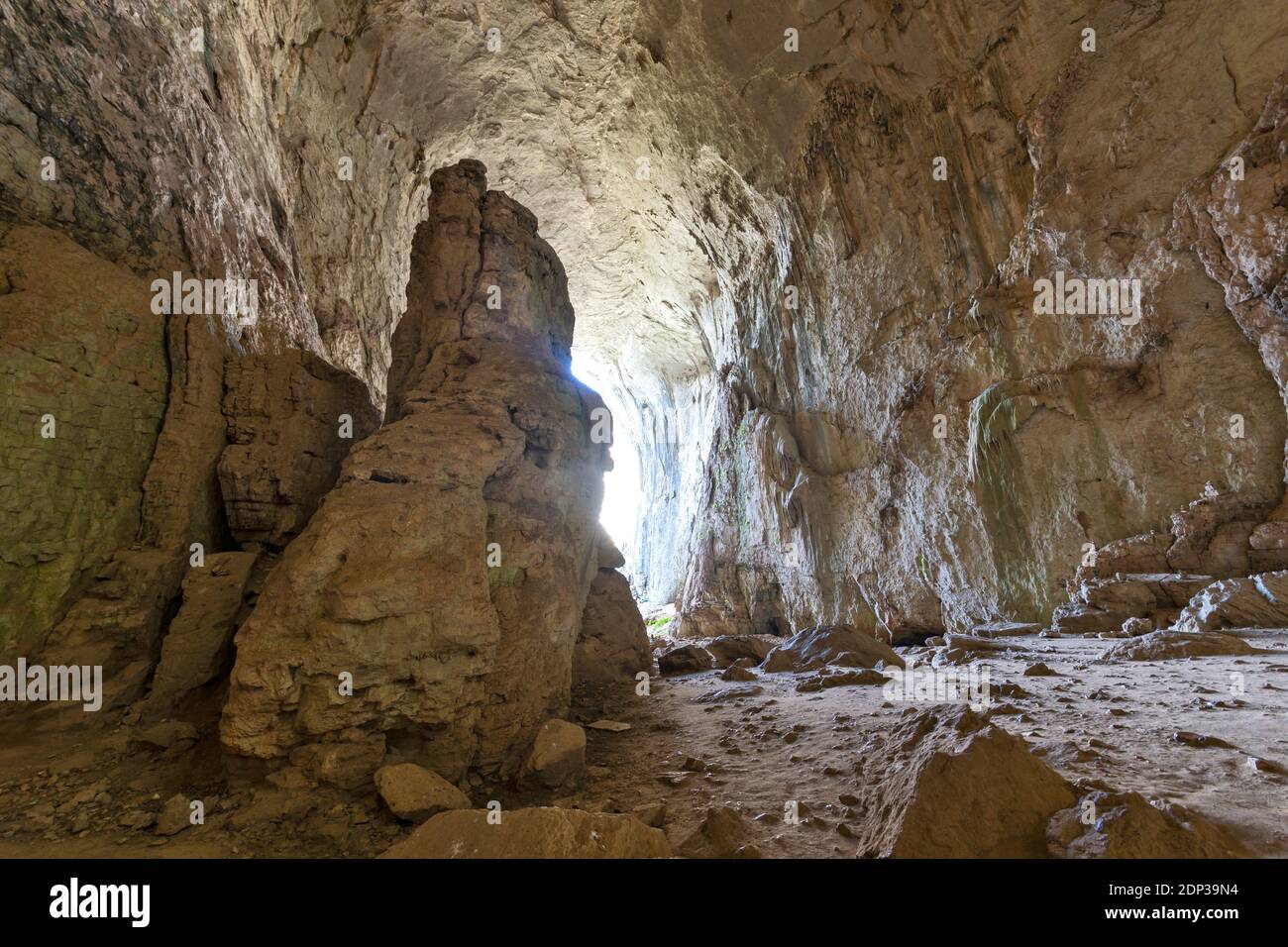 Prohodna cave known as God's eyes near Karlukovo village, Lovech region ...