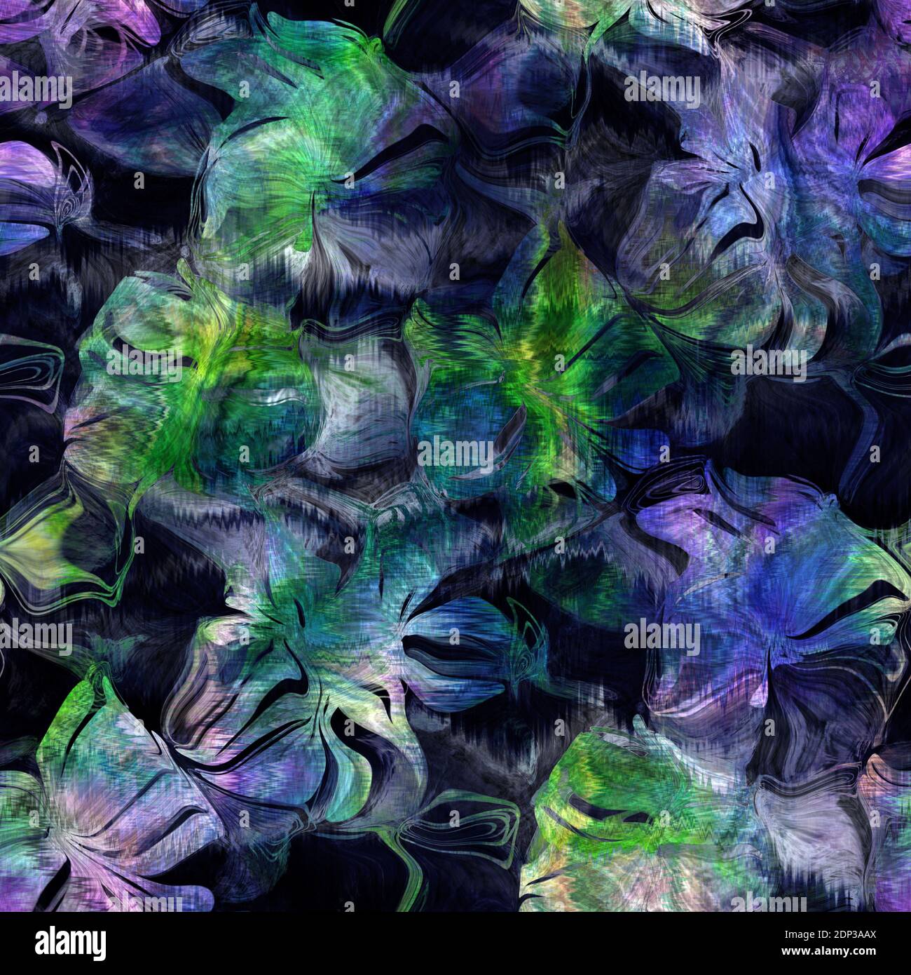 Seamless abstract color blobs with floral overlay Stock Photo - Alamy