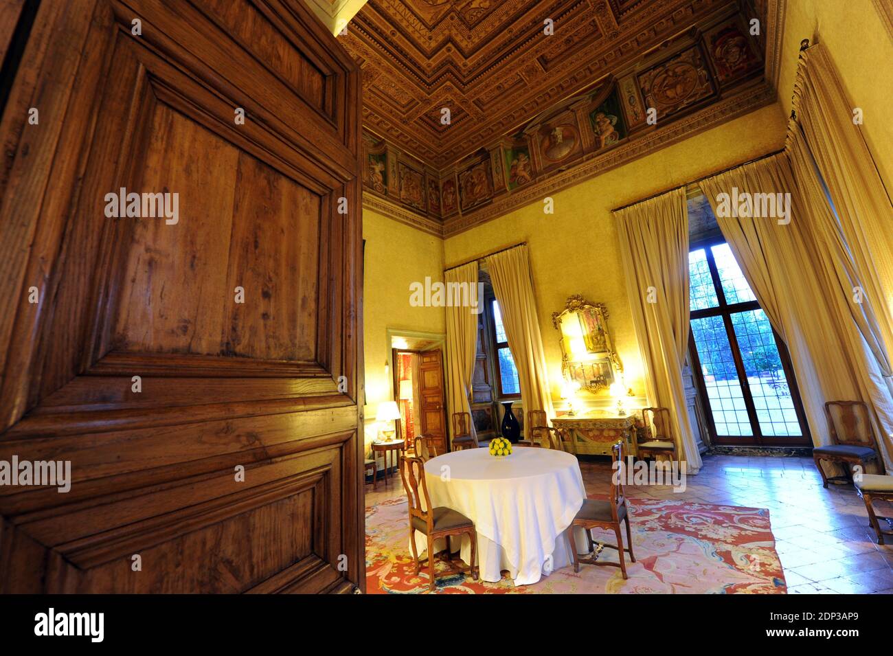 A view of the white lounge also called the bedroom of the the Queen ...