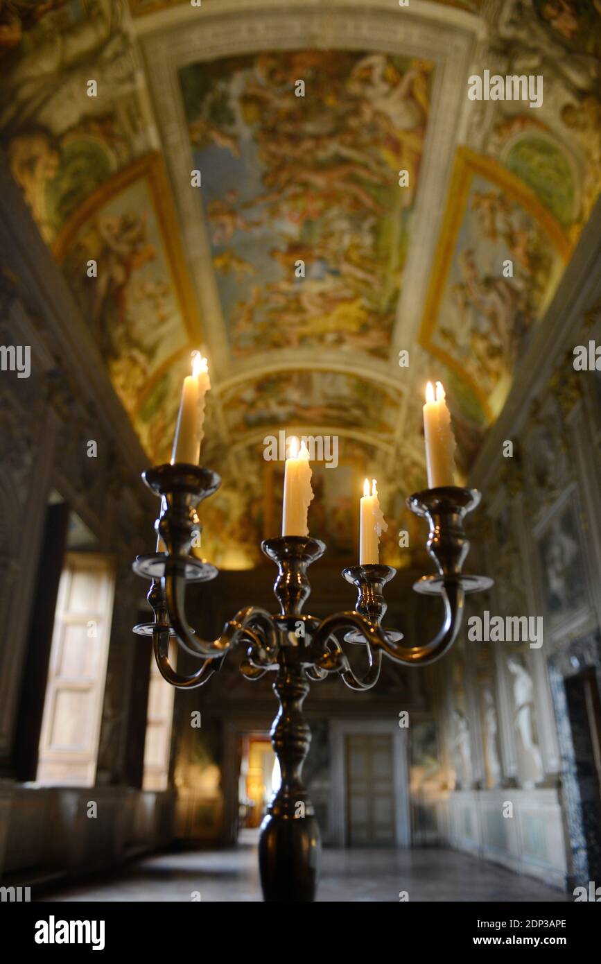 A view of the gallery of Carracci, with the frescoes 'The Loves of the ...