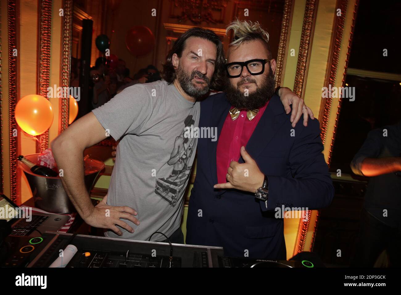 Frederic Beigbeder and Greg Boust attending the Villa Schweppes launch ...