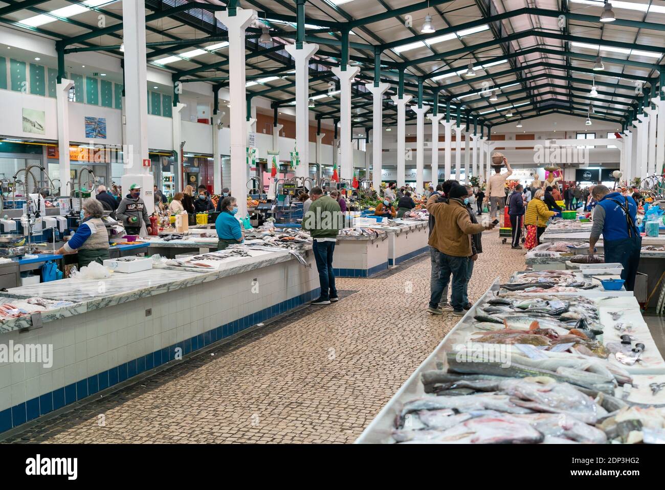 Setubal, Portugal - 18 December, 2020: view of the Livramento Market in ...